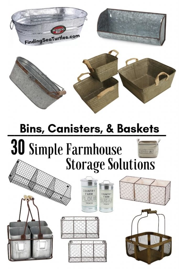30 Farmhouse Storage Bins, Canisters, and Baskets