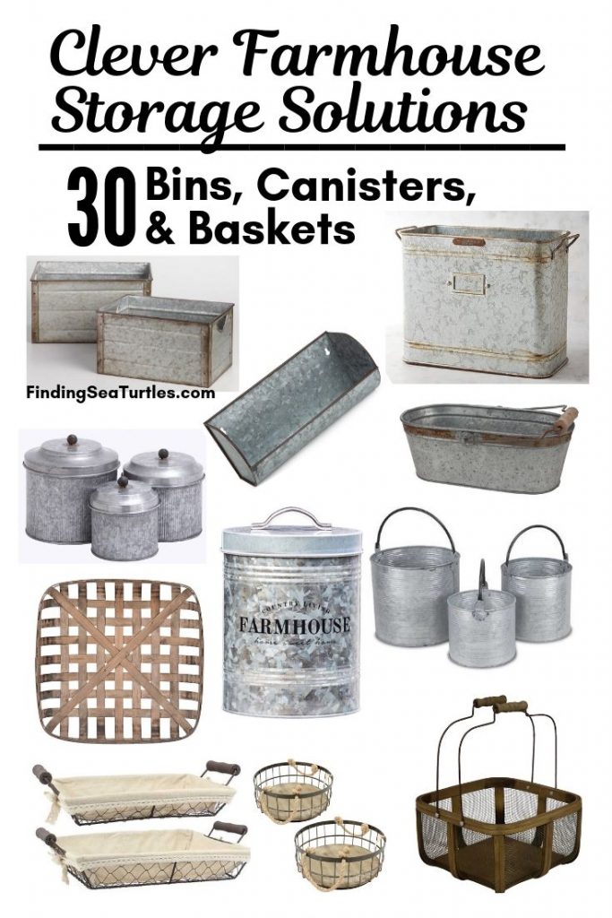 30 Farmhouse Storage Bins, Canisters, and Baskets