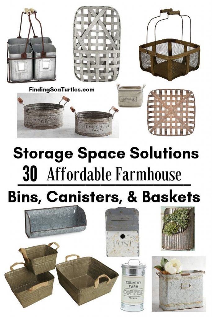 30 Farmhouse Storage Bins, Canisters, and Baskets
