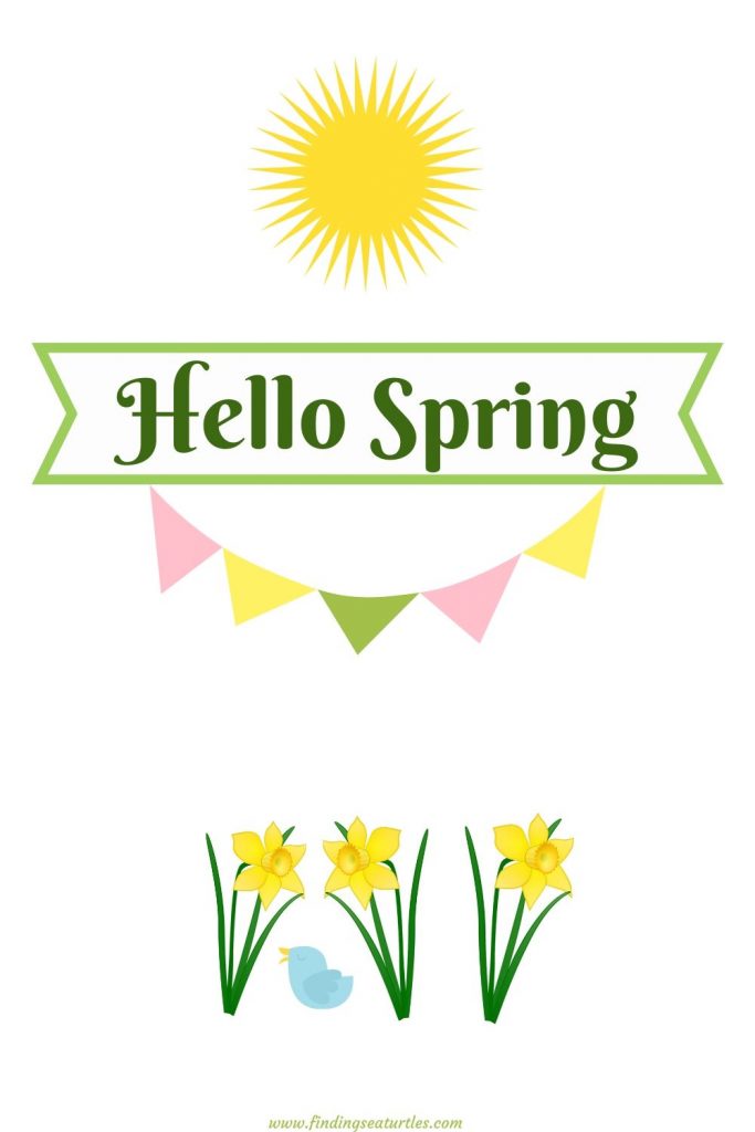 Hello Spring Free Printable Wall Art