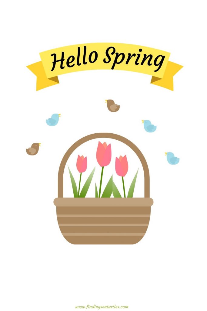 Hello Spring Free Printable Wall Art