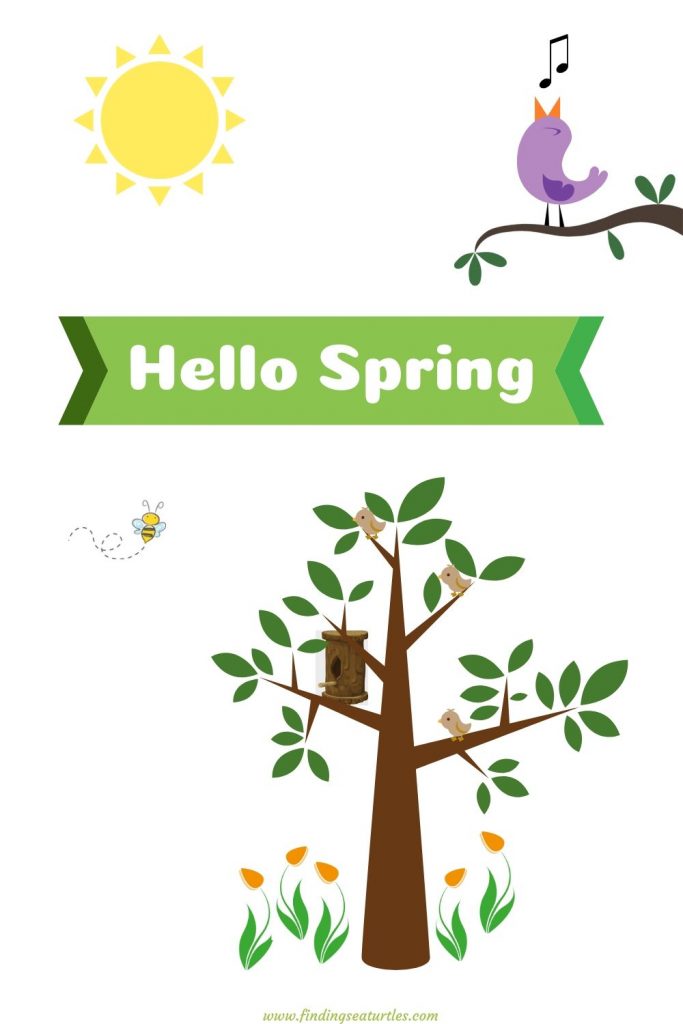 Hello Spring Free Printable Wall Art