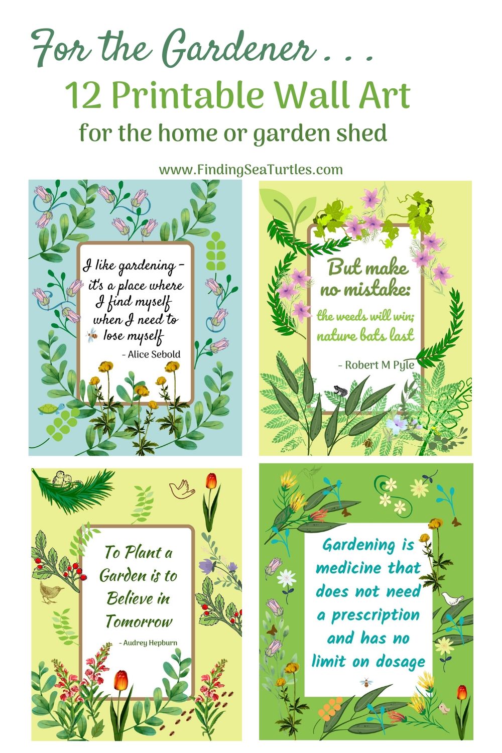 Gardening Free Printable Wall Art