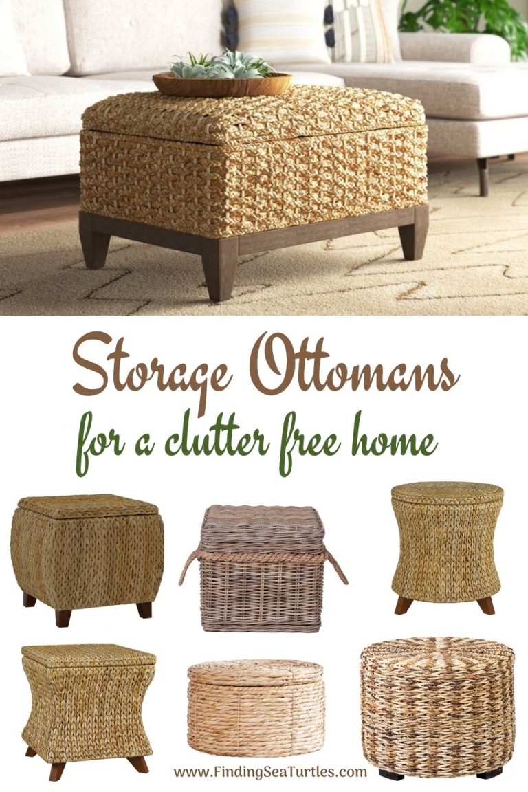 12 Rattan Ottomans with Storage