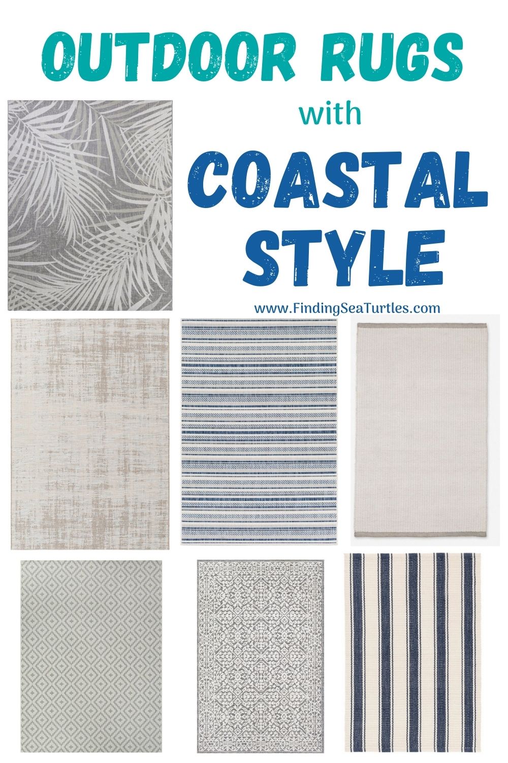 25 Coastal Outdoor Rugs with a Beach Vibe