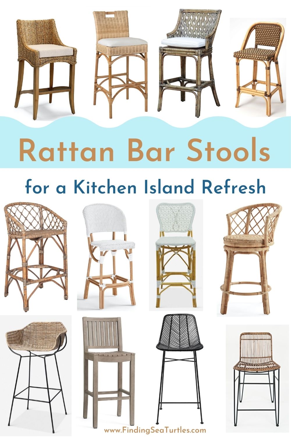 19 Coastal Rattan Bar Stools for a Summer Soiree