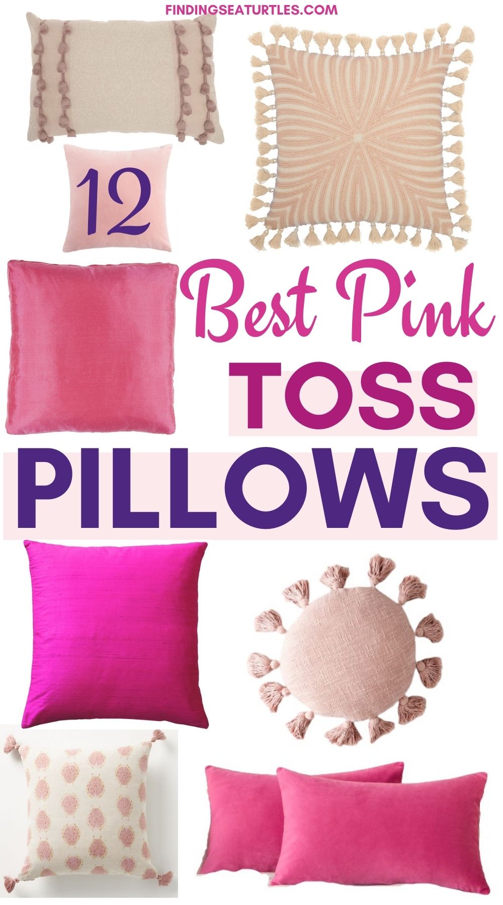 12 Best Pink Pillows for a Pop of Color in Coastal Homes