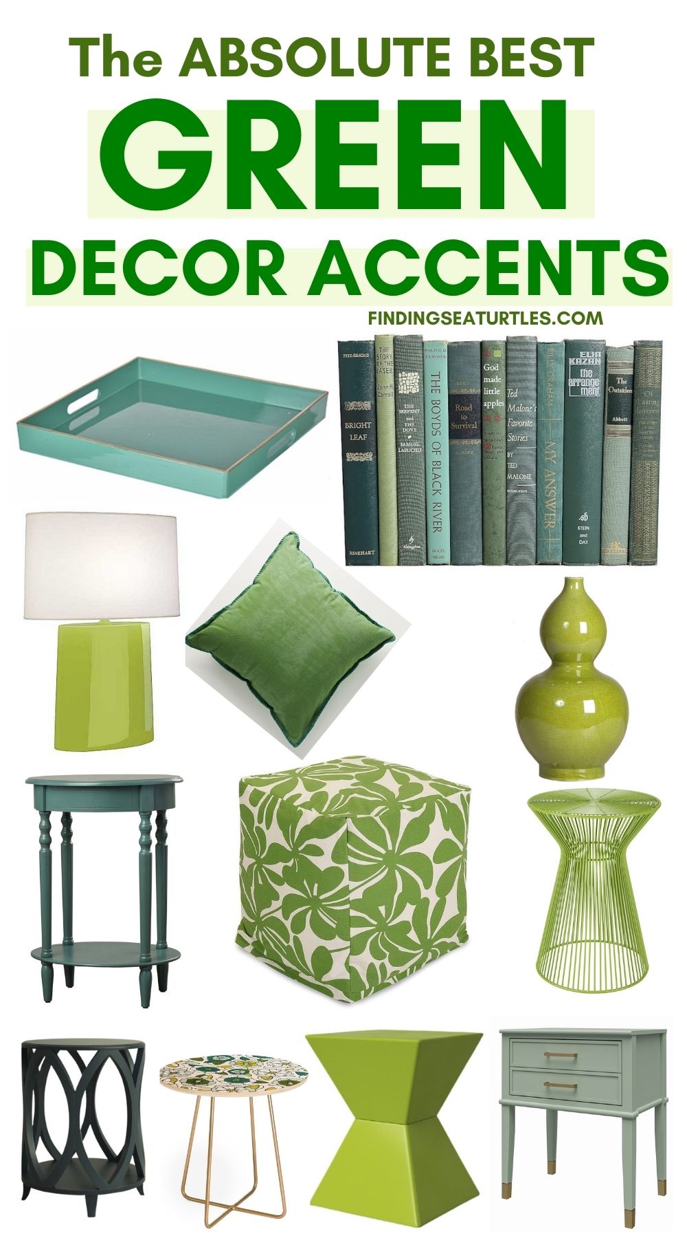 17 Best Green Decorative Accents for Coastal Blue and Green Interiors