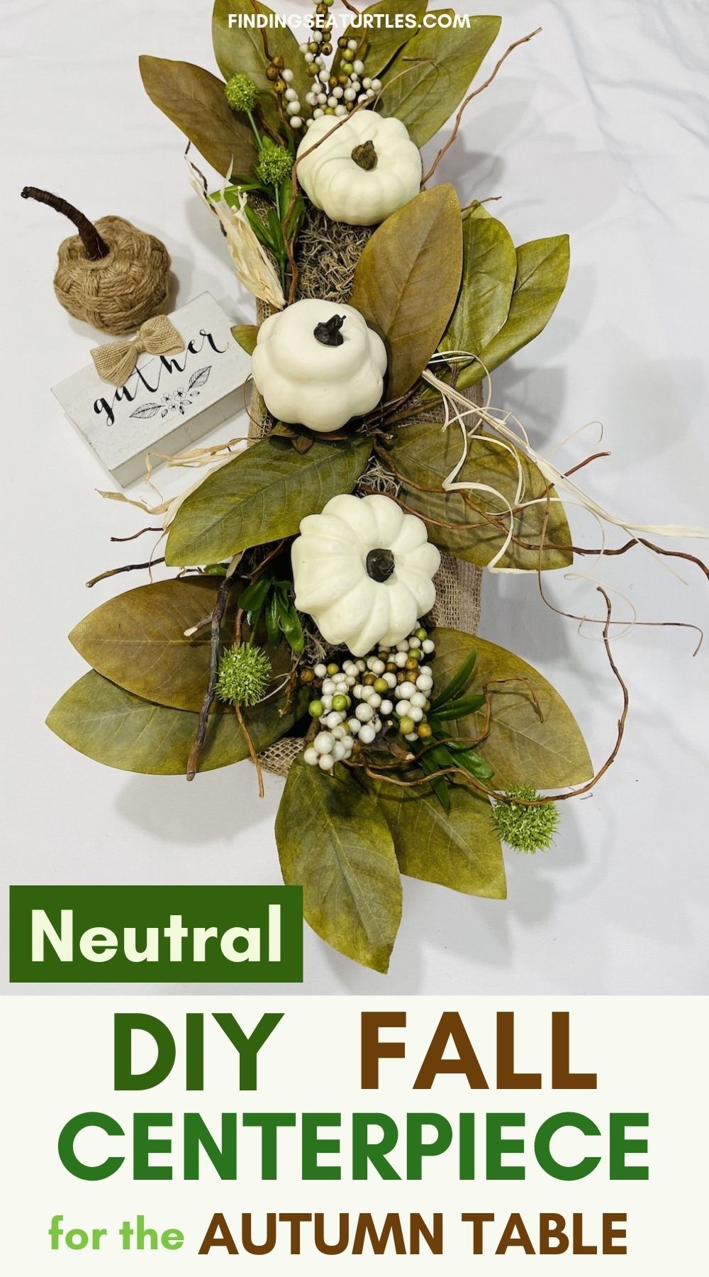 Neutral DIY Fall Centerpiece to Add Beauty to Your Table