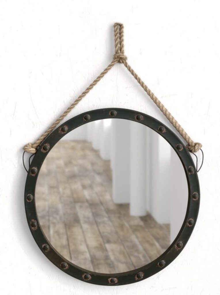 12 Best Coastal Round Mirrors with Strap with a Seaside Style