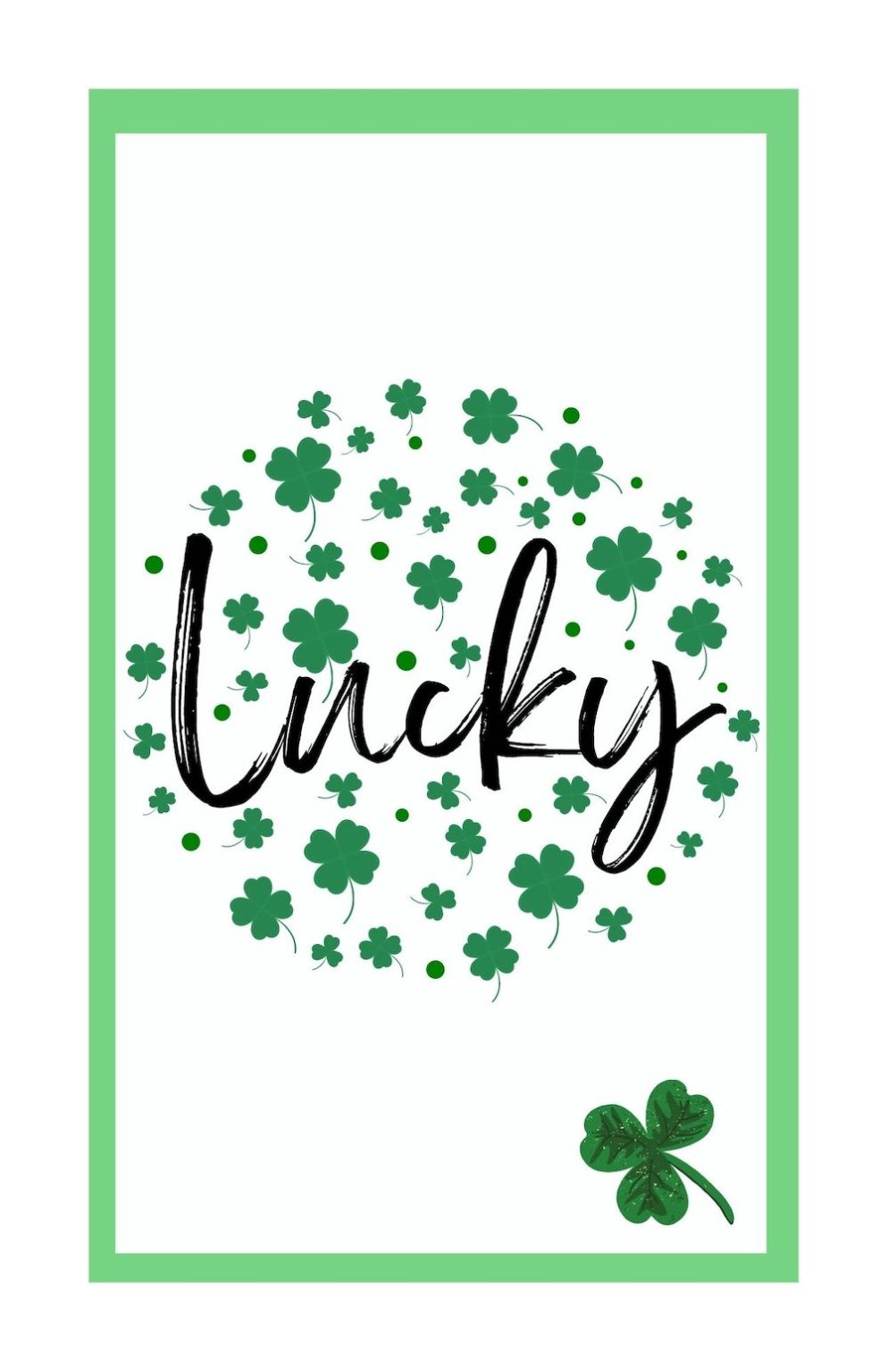 4 St Patricks Lucky Printable Wall Art Decor to Print Now