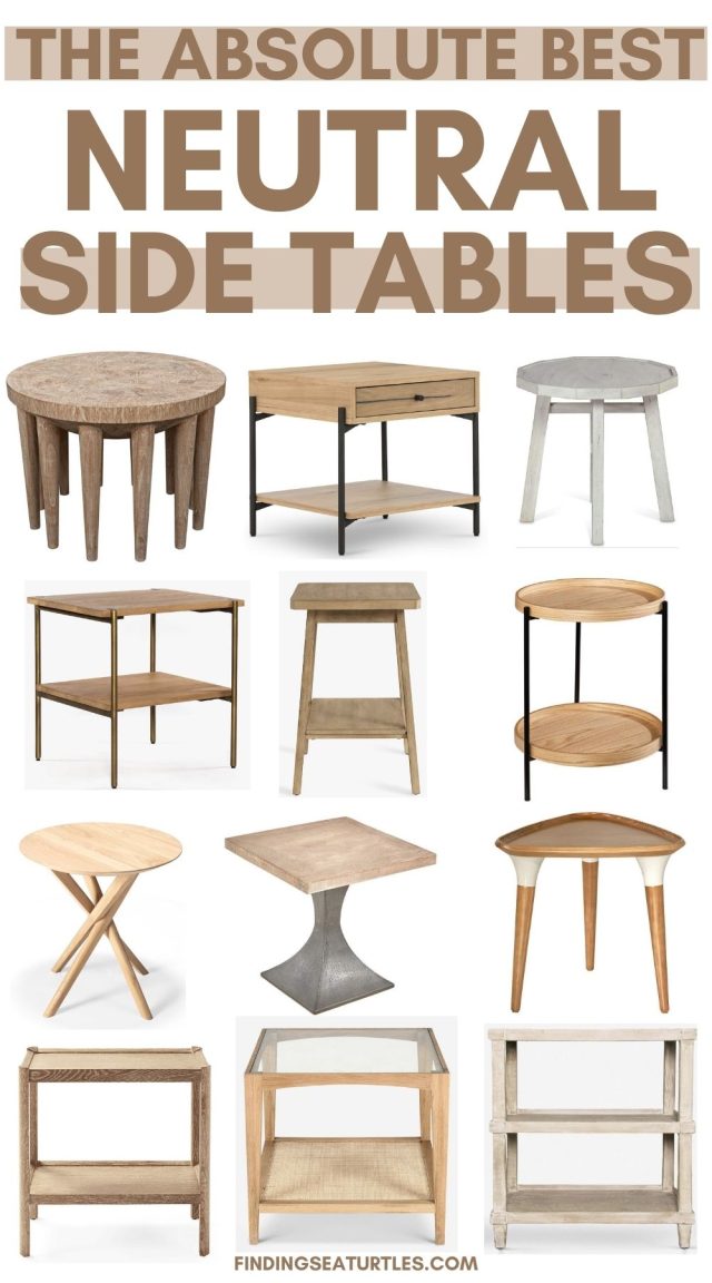 23 Neutral End Tables with Subdued Tones