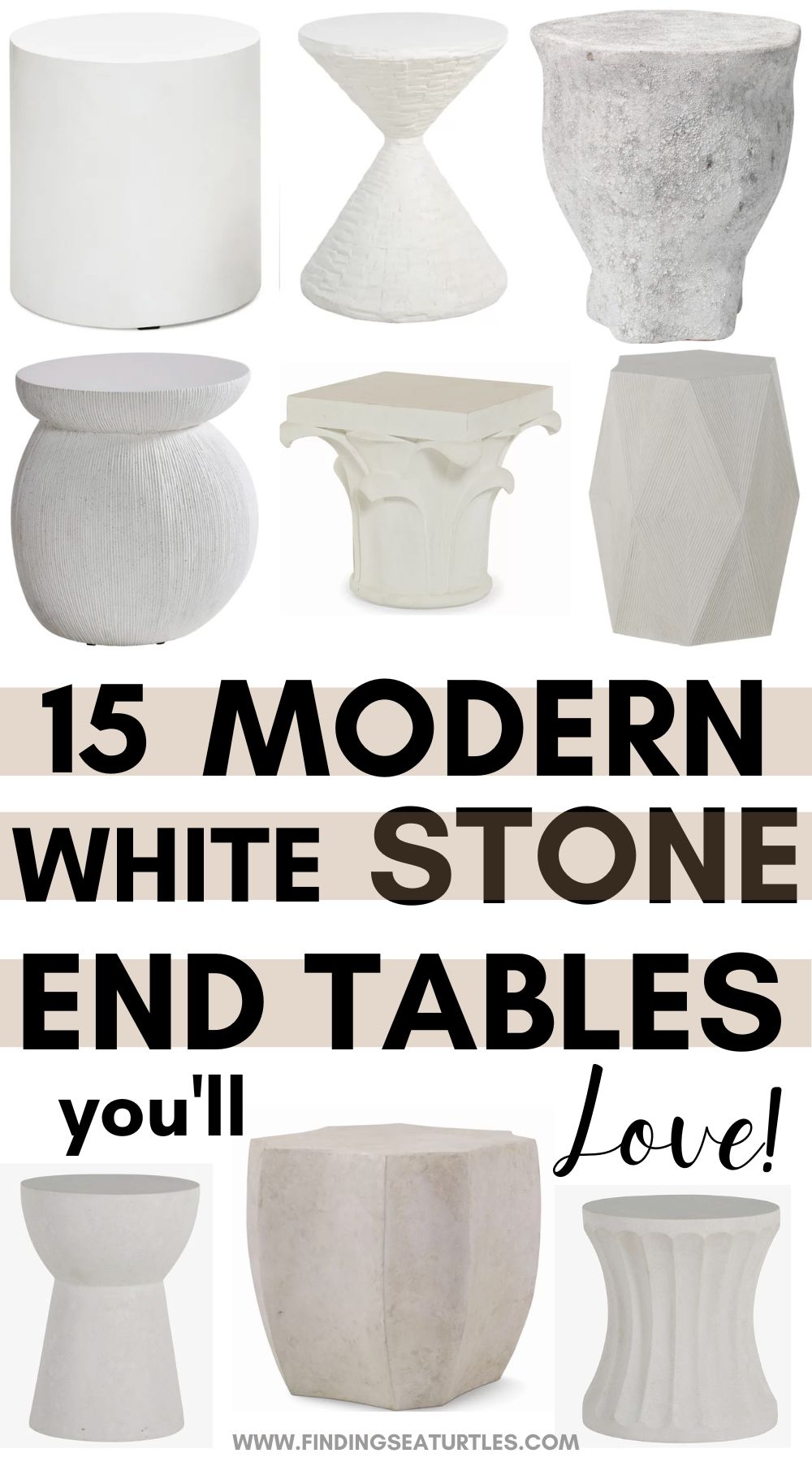 14 Modern Stone End Tables with an Organic Modern Look