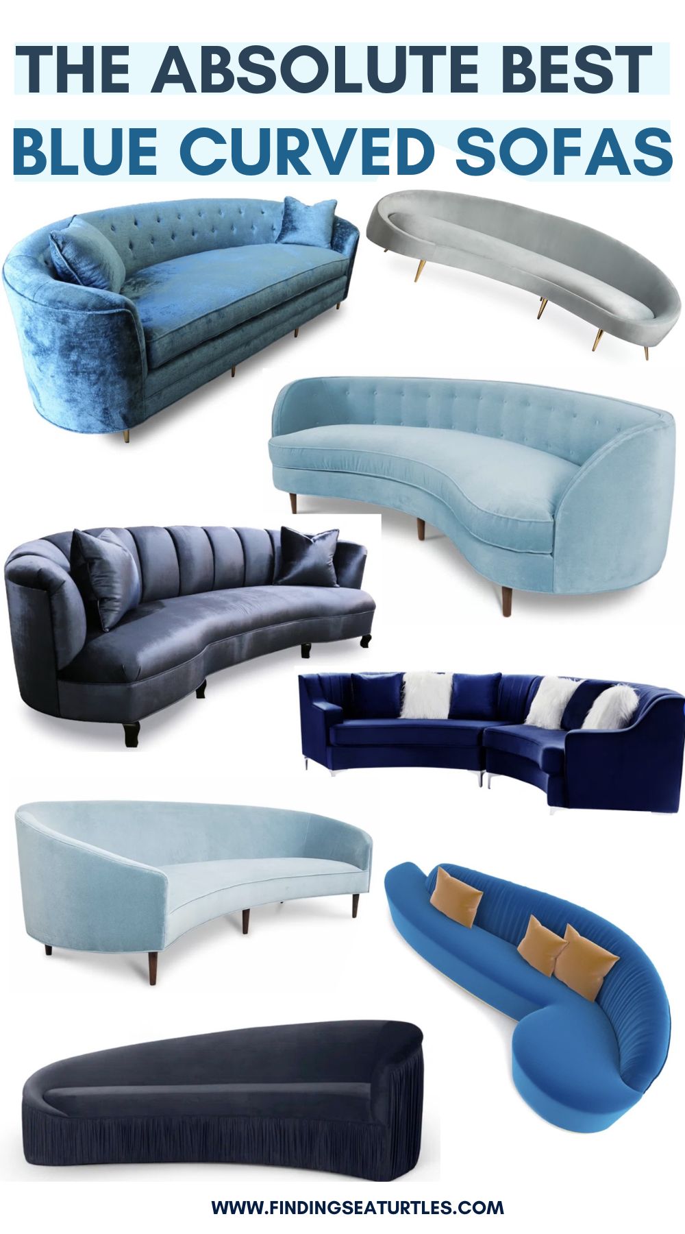 15 Blue Curved Sofas to Style a Luxe Room