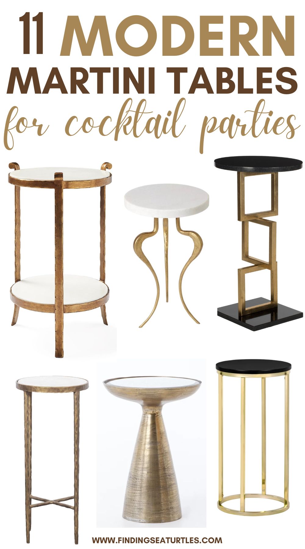 11 Modern Martini Tables for Cocktail Parties